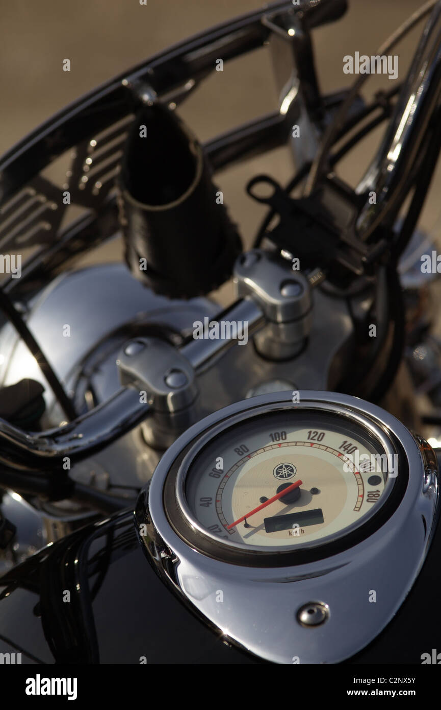 Motorcycle details, Yamaha Stock Photo - Alamy