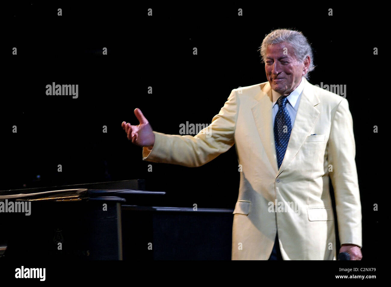 Tony Bennett performing live in concert at Seminole Hard Rock Hotel ...