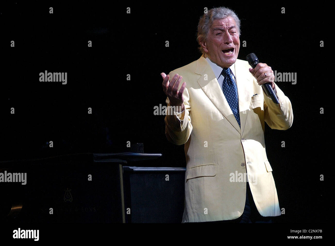 Tony Bennett performing live in concert at Seminole Hard Rock Hotel ...