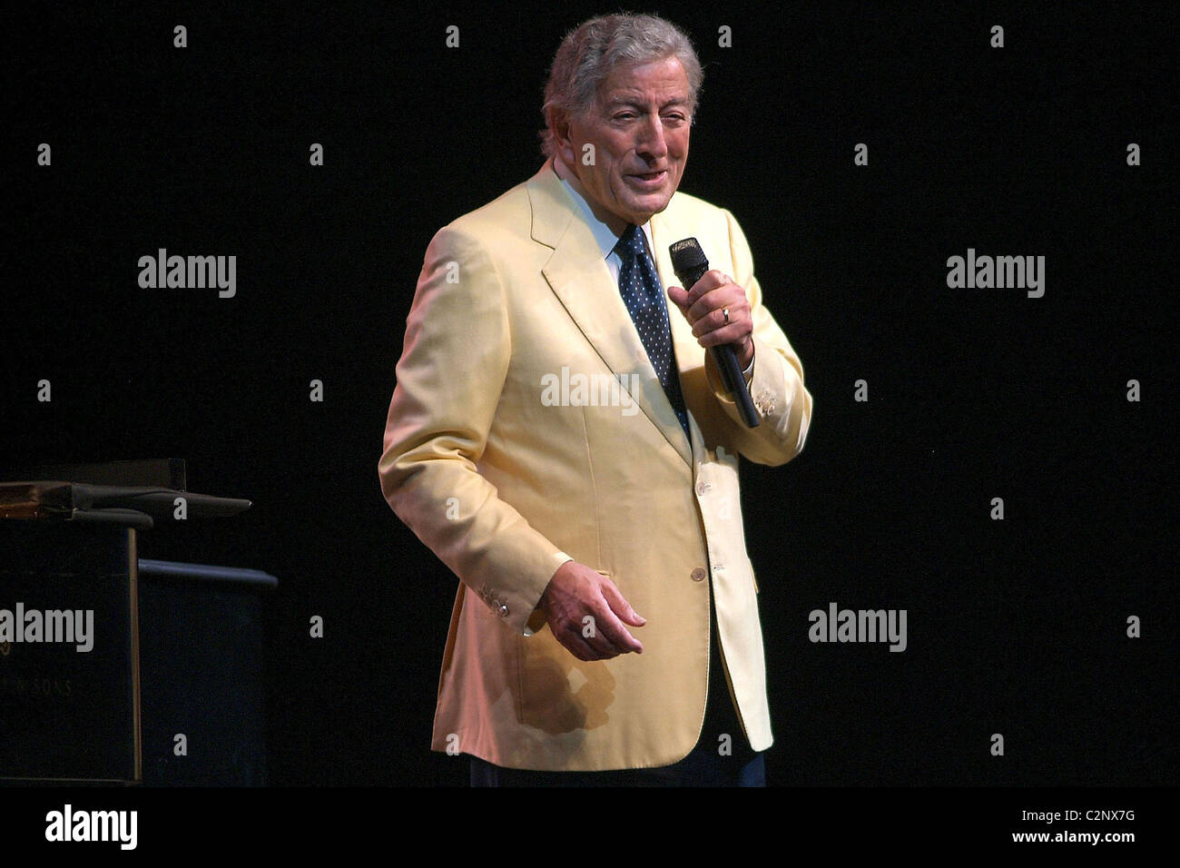 Tony Bennett performing live in concert at Seminole Hard Rock Hotel ...