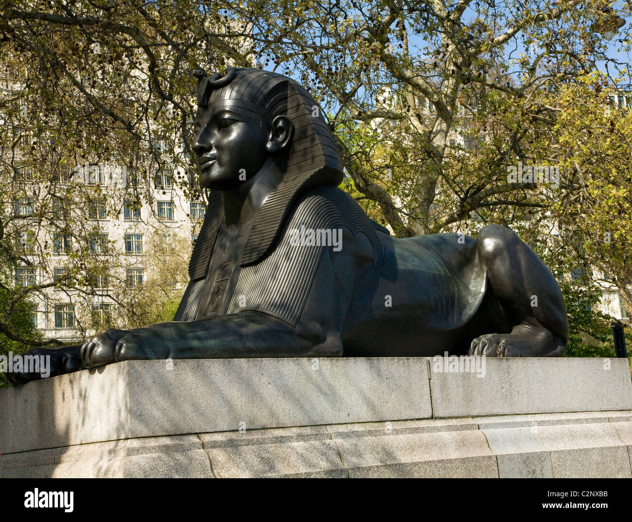 Sphinx Cleopatra's needle The Embankment London England Stock Photo - Alamy