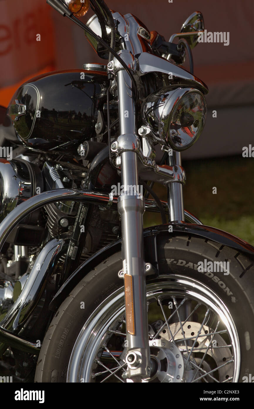 Motorcycle details, Harley Davidson Stock Photo - Alamy