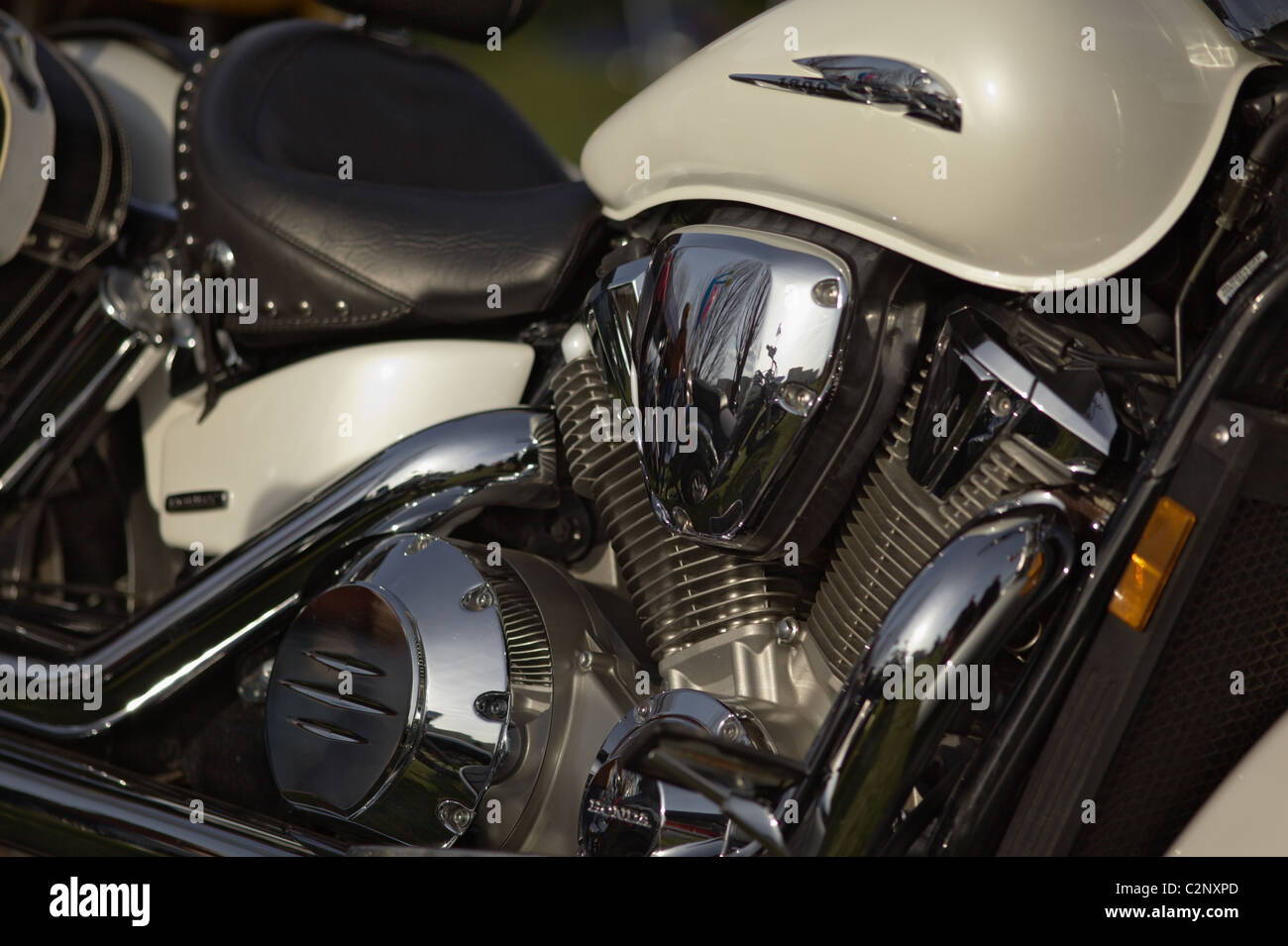 Motorcycle details, Honda Stock Photo - Alamy