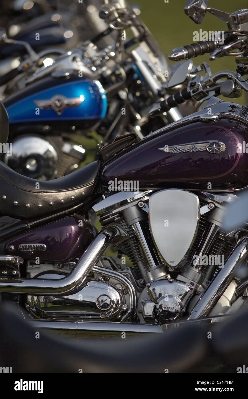 Motorcycle details, Yamaha Stock Photo - Alamy