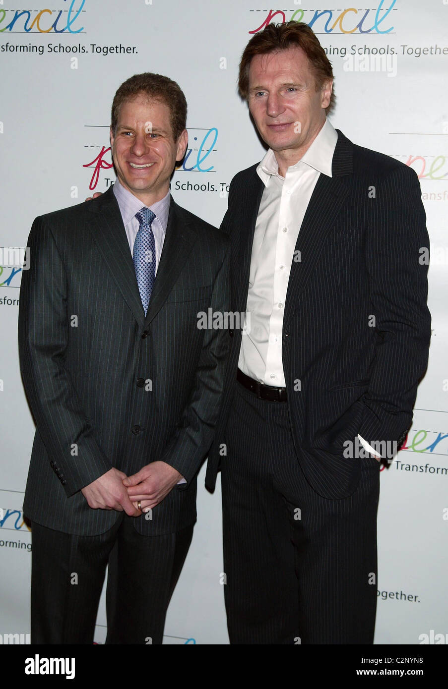 Michael Haberman and Liam Neeson PENCIL's annual gala 2008 at Cipriani ...