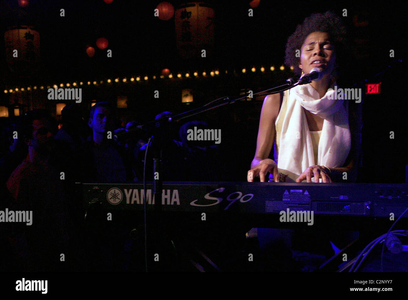 German singer-songwriter Ayo performing at Hiro Ballroom New York City ...