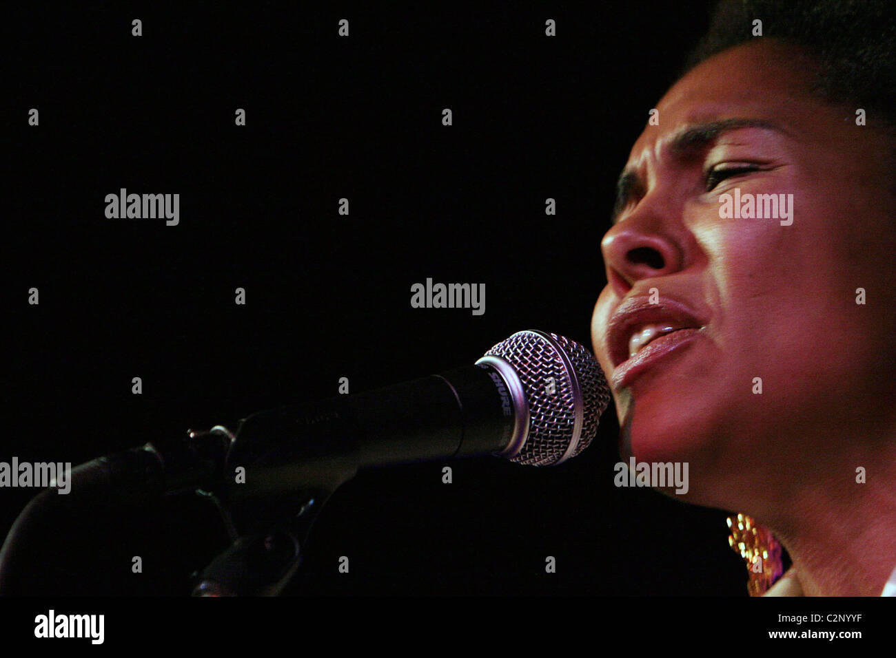 German singer-songwriter Ayo performing at Hiro Ballroom New York City ...