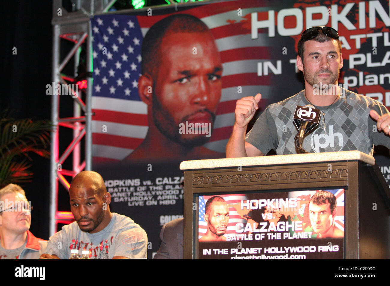 Bernard Hopkins and Joe Calzaghe The final press conference for Bernard ...