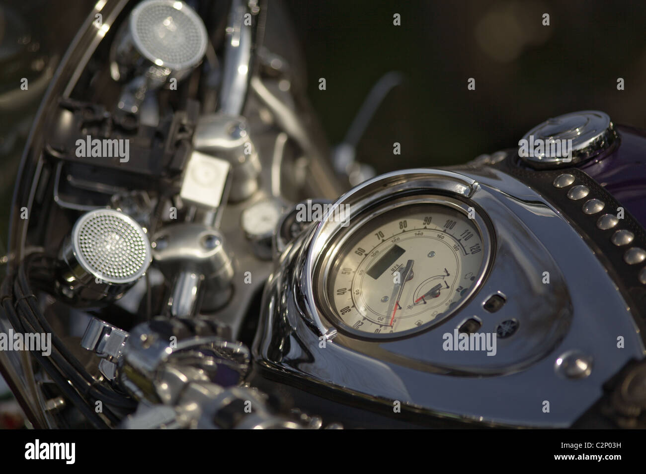 Motorcycle details, Yamaha Stock Photo - Alamy