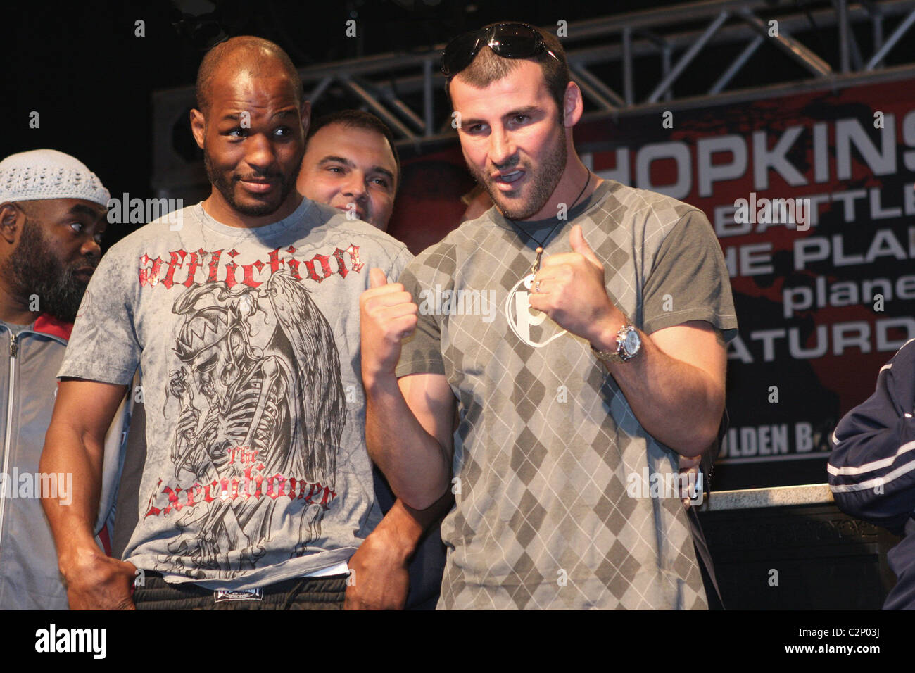 Bernard Hopkins and Joe Calzaghe The final press conference for Bernard ...