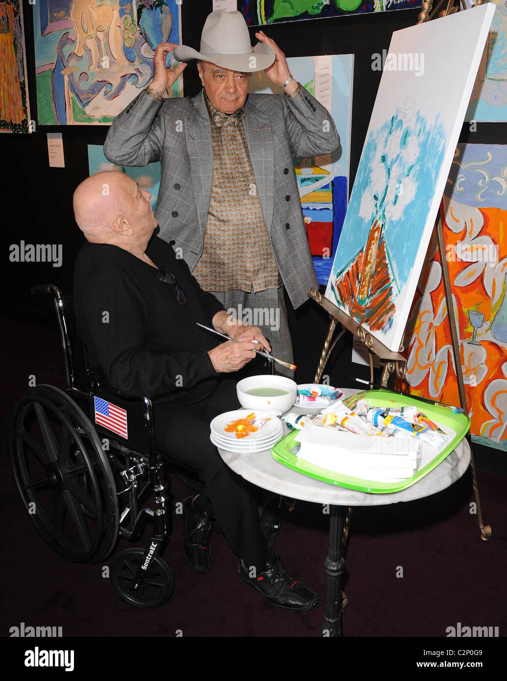 Mohammed Al-Fayed and Tony Curtis Tony Curtis visits Harrods department ...