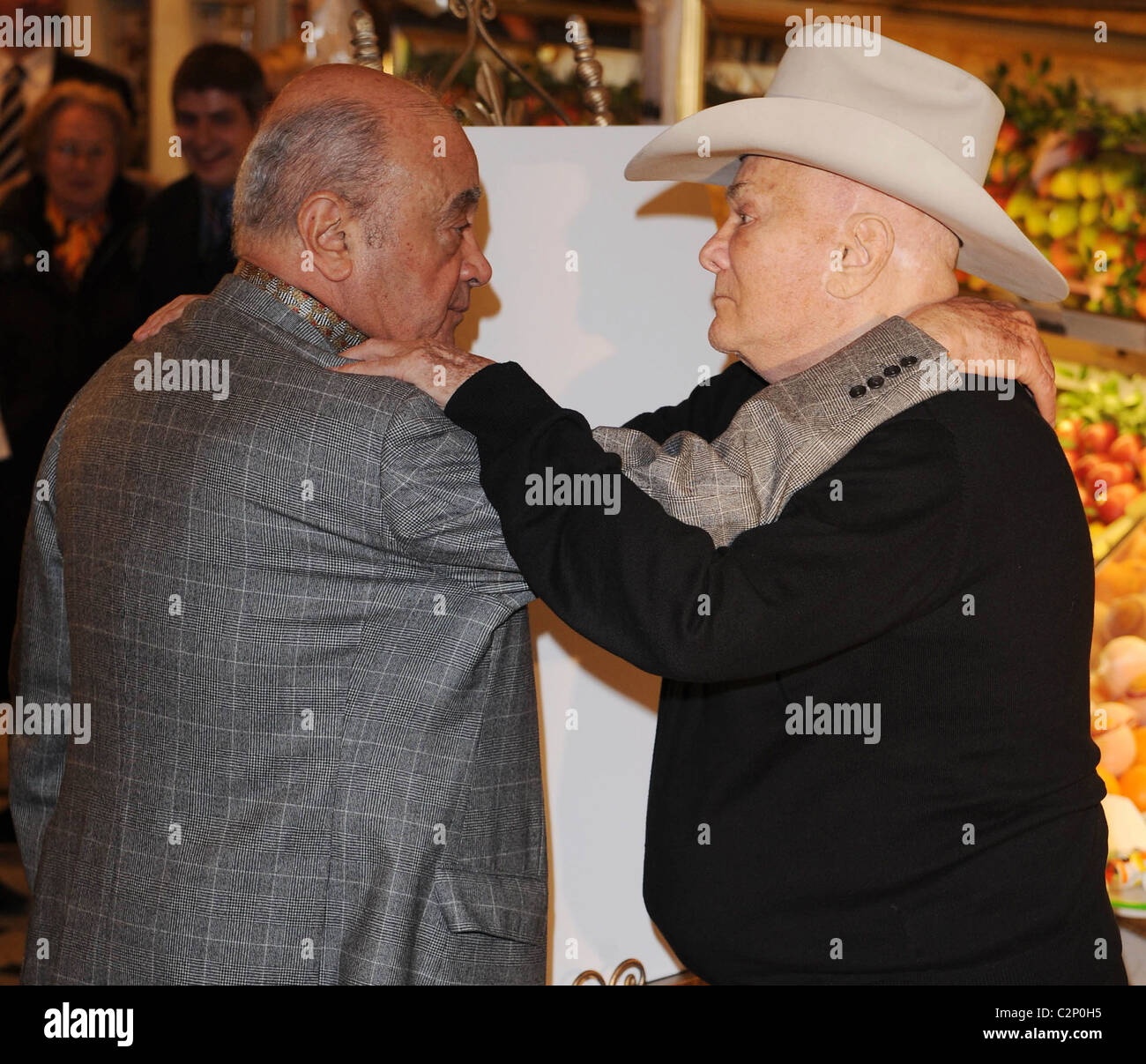 Mohammed Al-Fayed and Tony Curtis Tony Curtis visits Harrods department ...