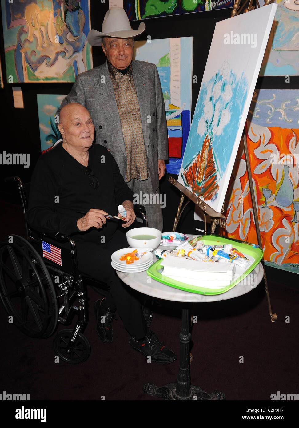 Mohammed Al-Fayed and Tony Curtis Tony Curtis visits Harrods department ...