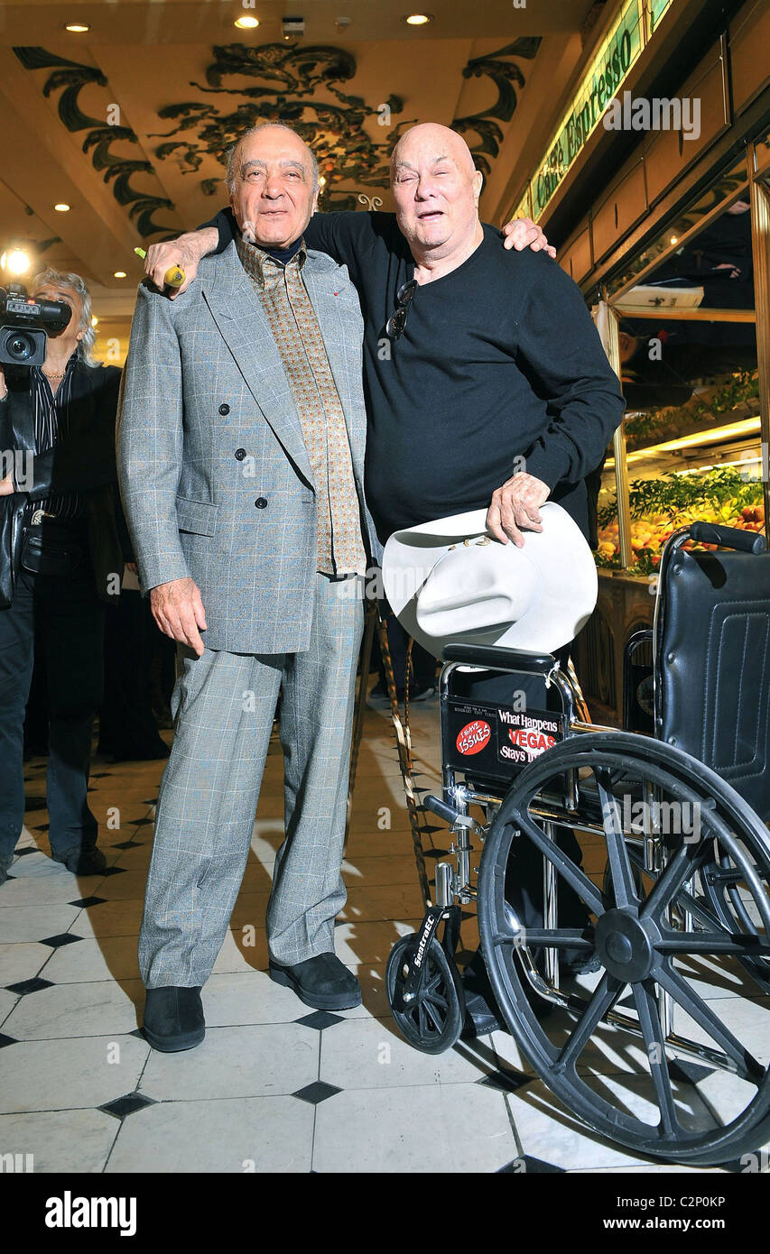 Mohammed Al Fayed and Tony Curtis Tony Curtis visits Harrods department ...