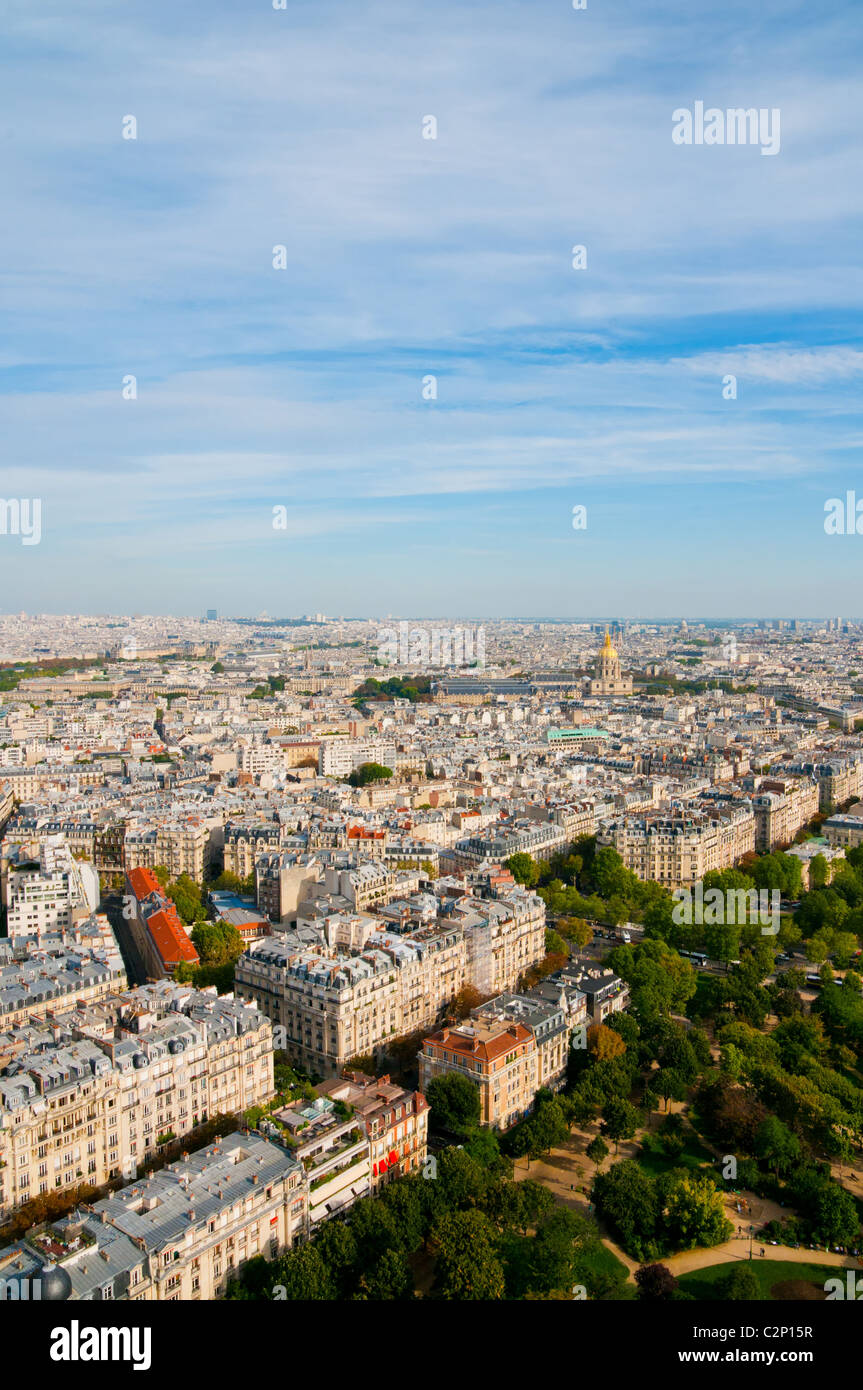 Aerial panoramic view of Paris Stock Photo - Alamy