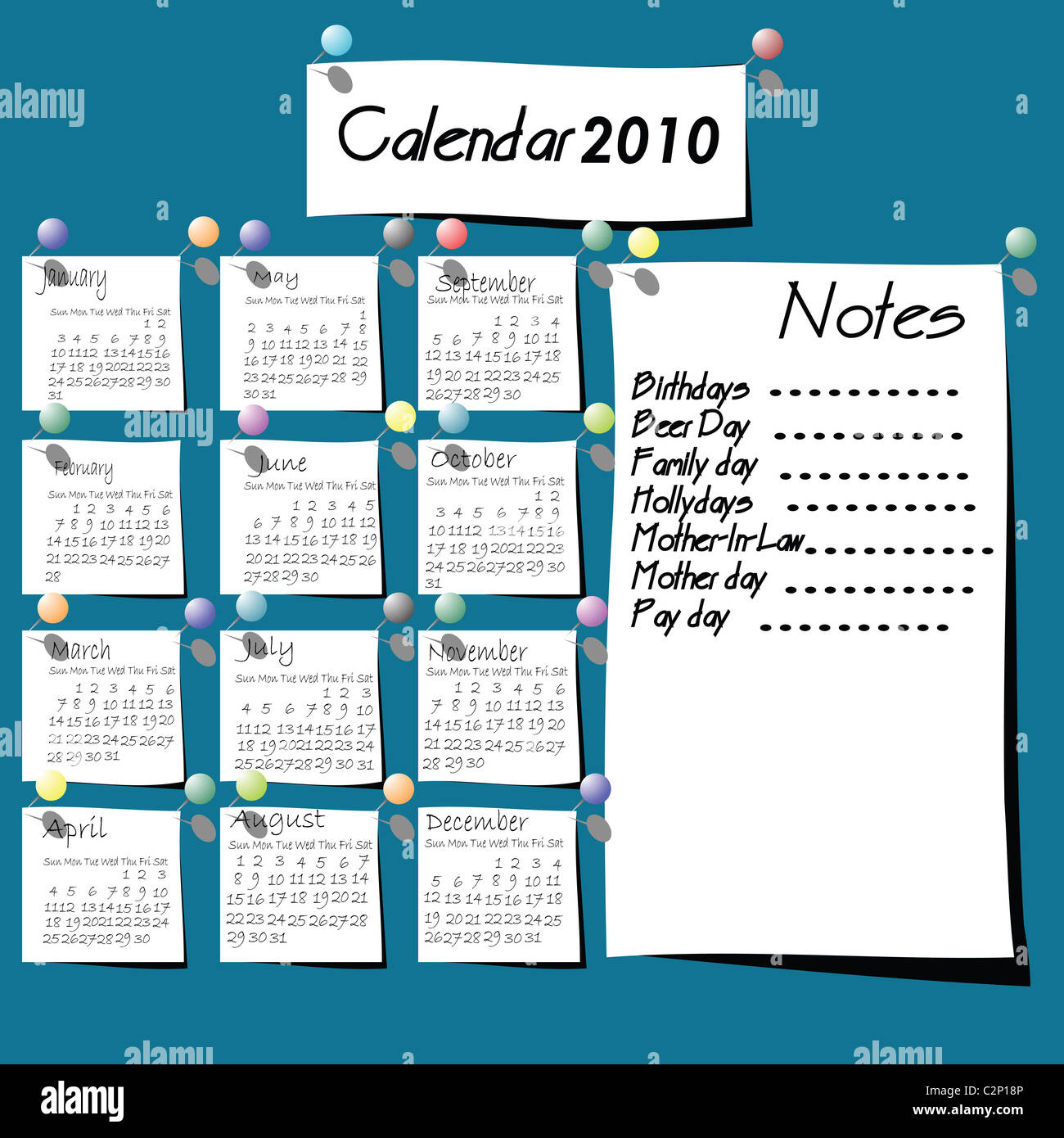 Calendar for desktop Stock Photo - Alamy