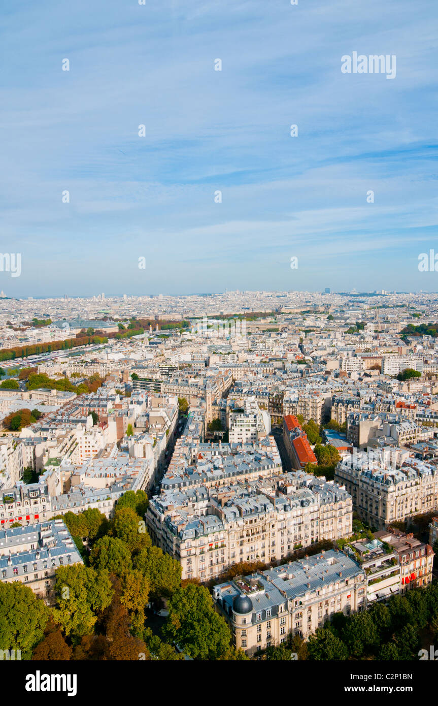 Aerial panoramic view of Paris Stock Photo - Alamy