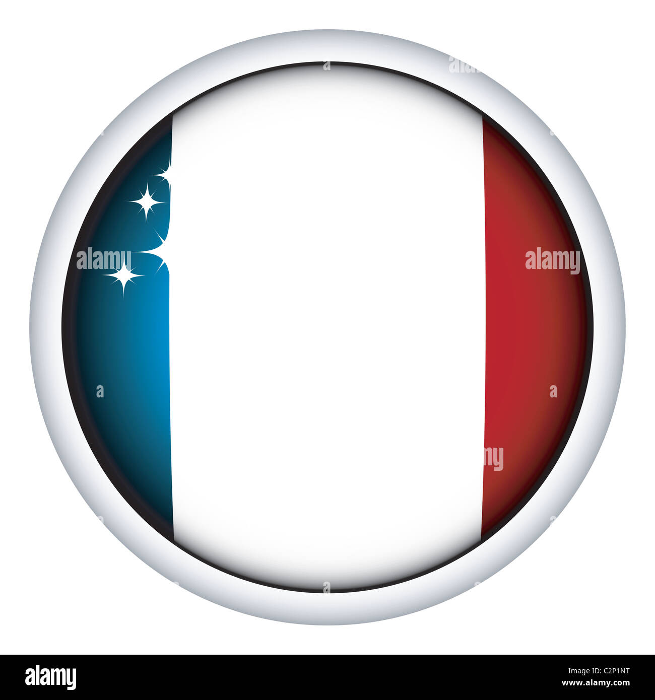 French flag button Stock Photo - Alamy