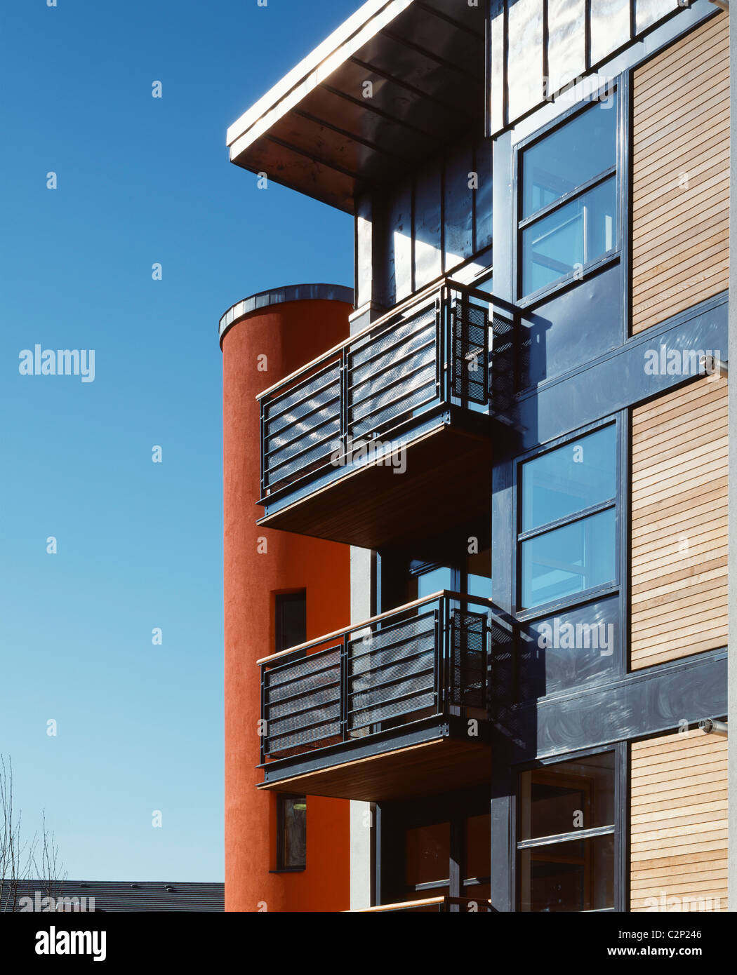 Stonebridge Estate, London. New Buildings balcony detail Stock Photo ...
