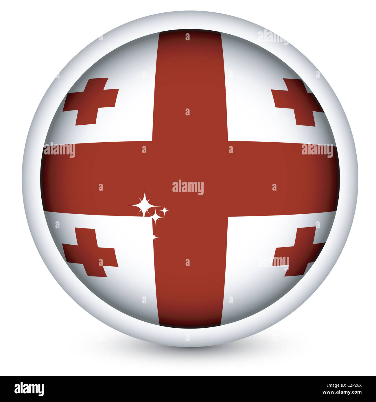 Georgian flag button Stock Photo - Alamy