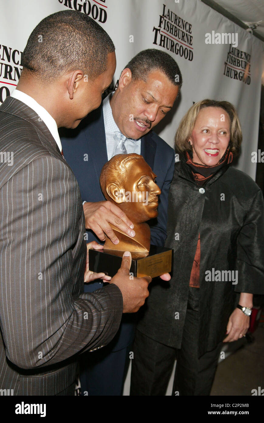 Dwayne Ashley and Laurence Fishburne Opening night afterparty of ...