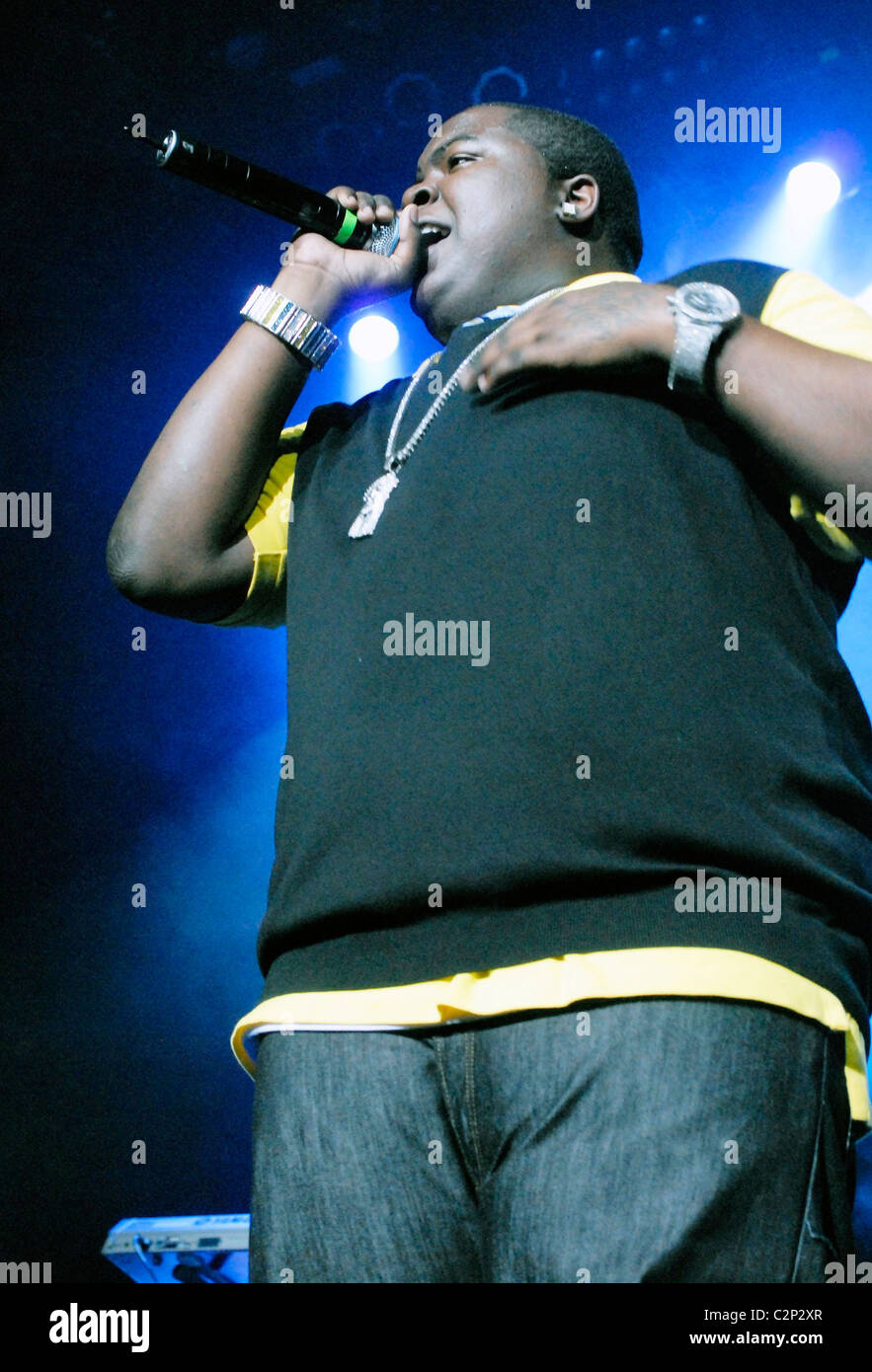 Sean Kingston performing on the '50th Grammy Celebration Concert Tour ...