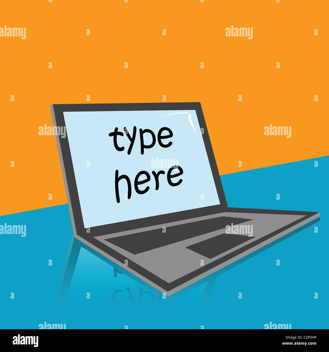 Laptop and computer gradient mesh hi-res stock photography and images ...