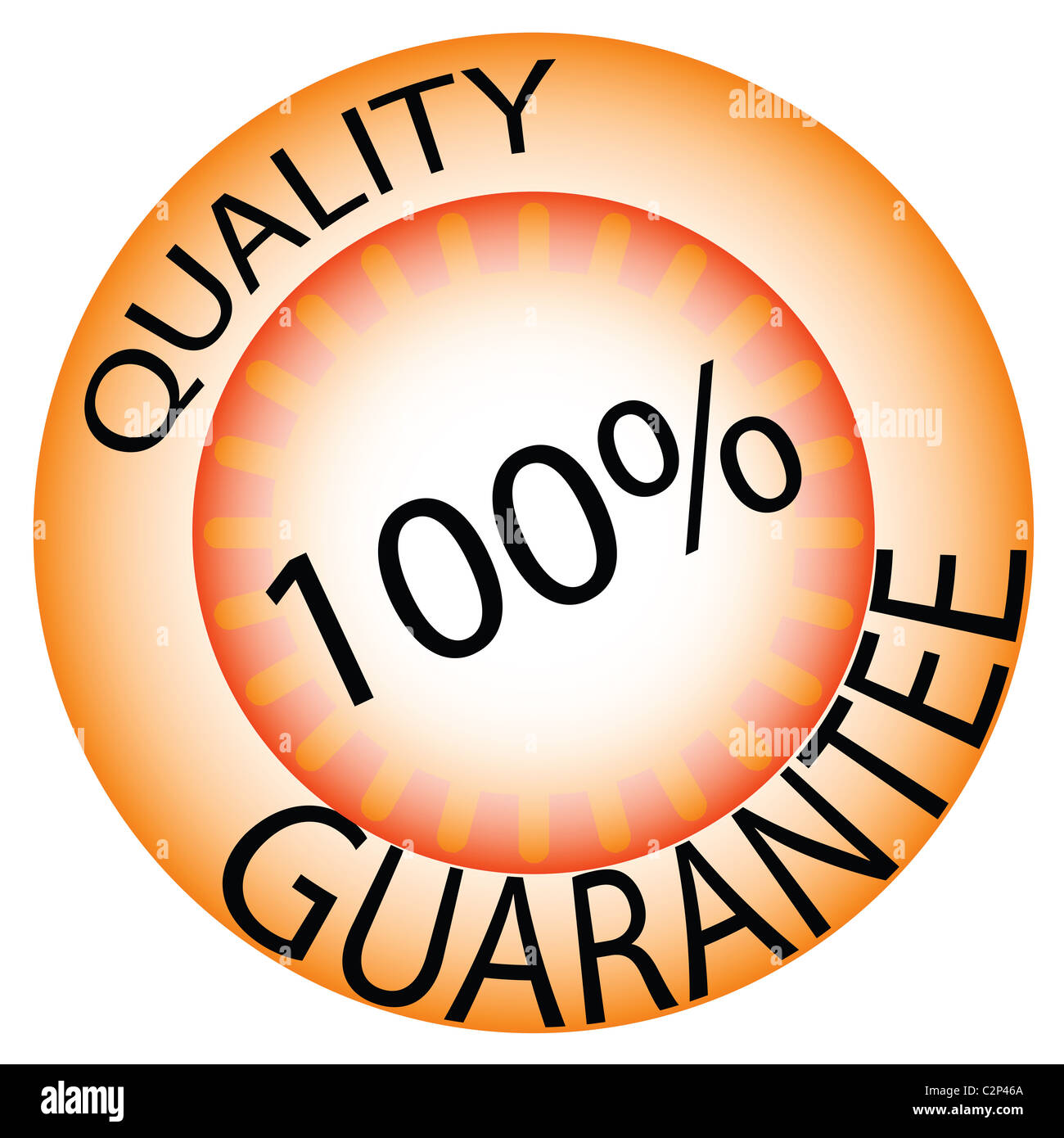 Quality guarantee- sticker illustration Stock Photo - Alamy
