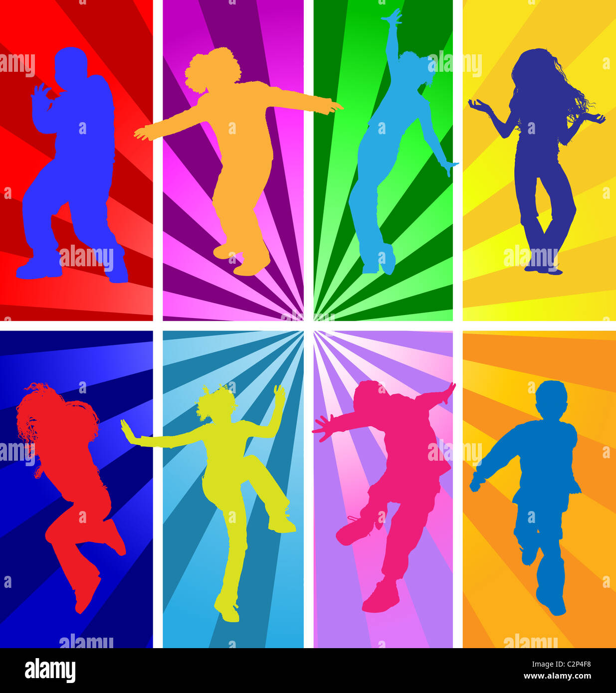Retro silhouette dancing hi-res stock photography and images - Alamy