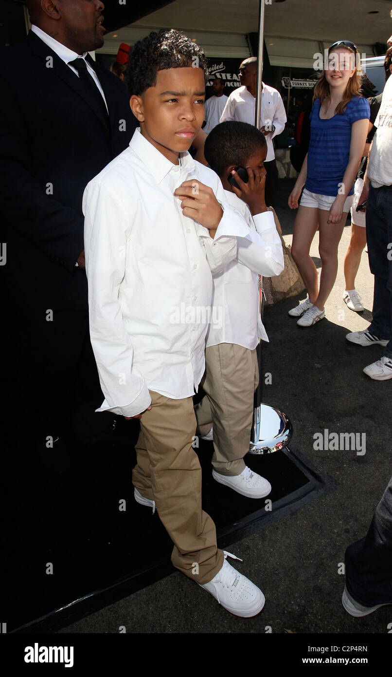 Christian Combs and Justin Combs Party for Sean Combs aka P Diddy at Mel's Diner after being ...