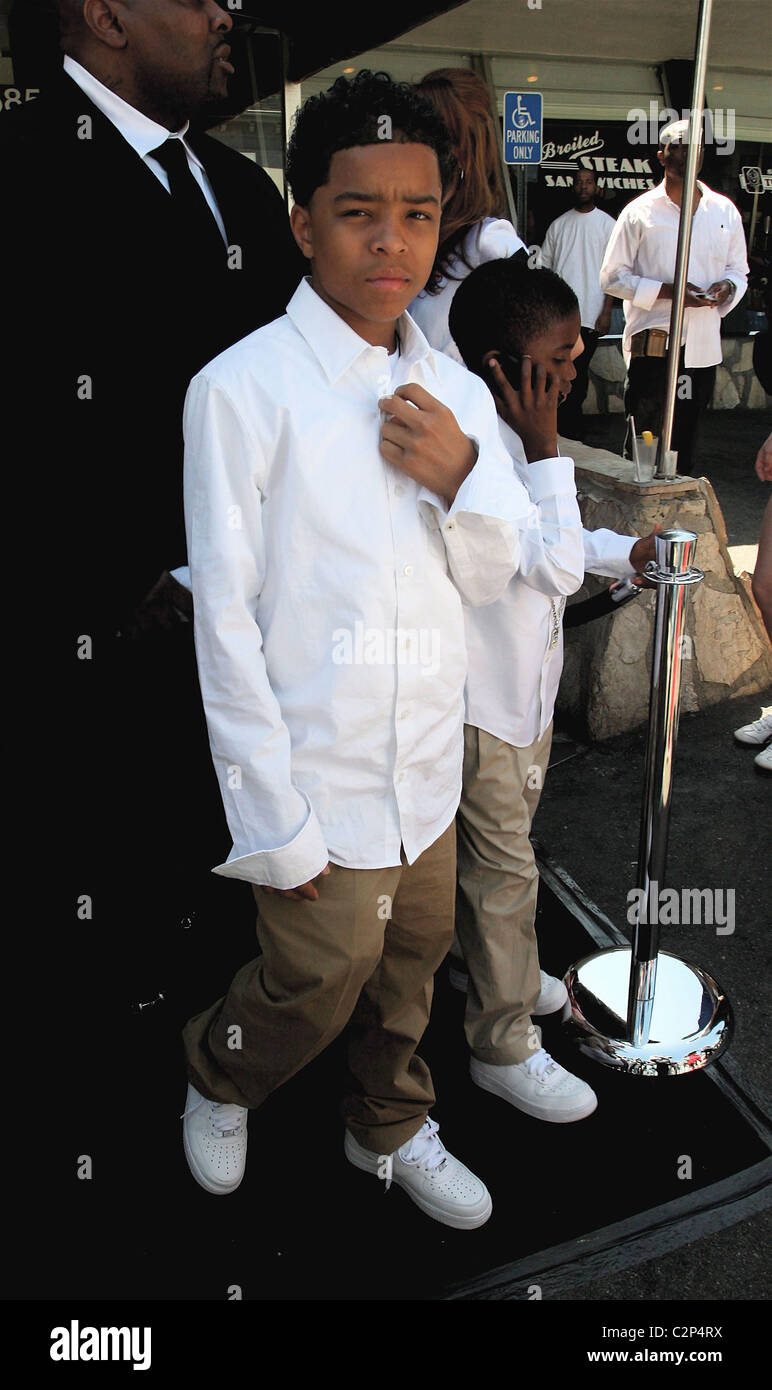 Christian Combs and Justin Combs Party for Sean Combs aka P Diddy at Mel's Diner after being ...