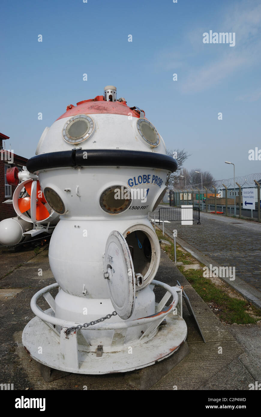 A Globe Probe observation bell at the Royal Navy Submarine Museum ...