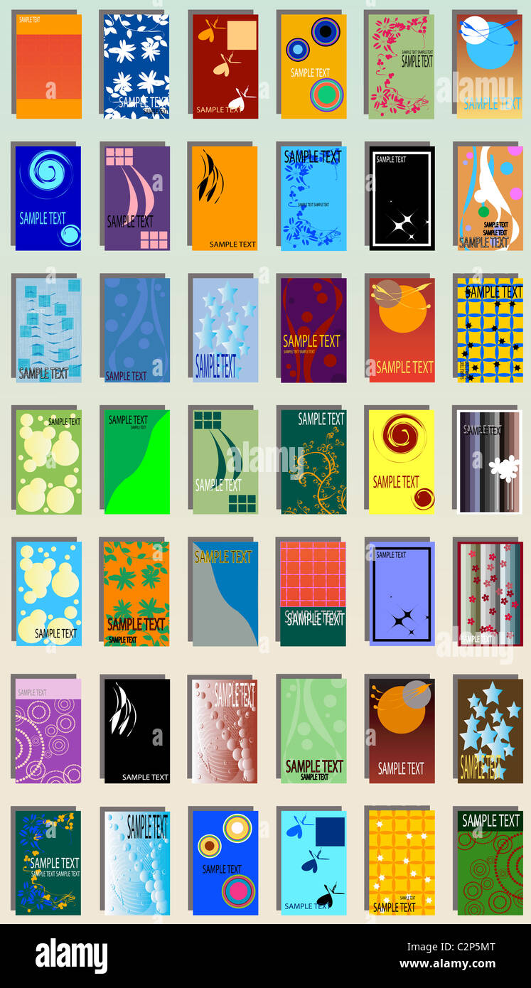 Vertical text cards Stock Photo - Alamy