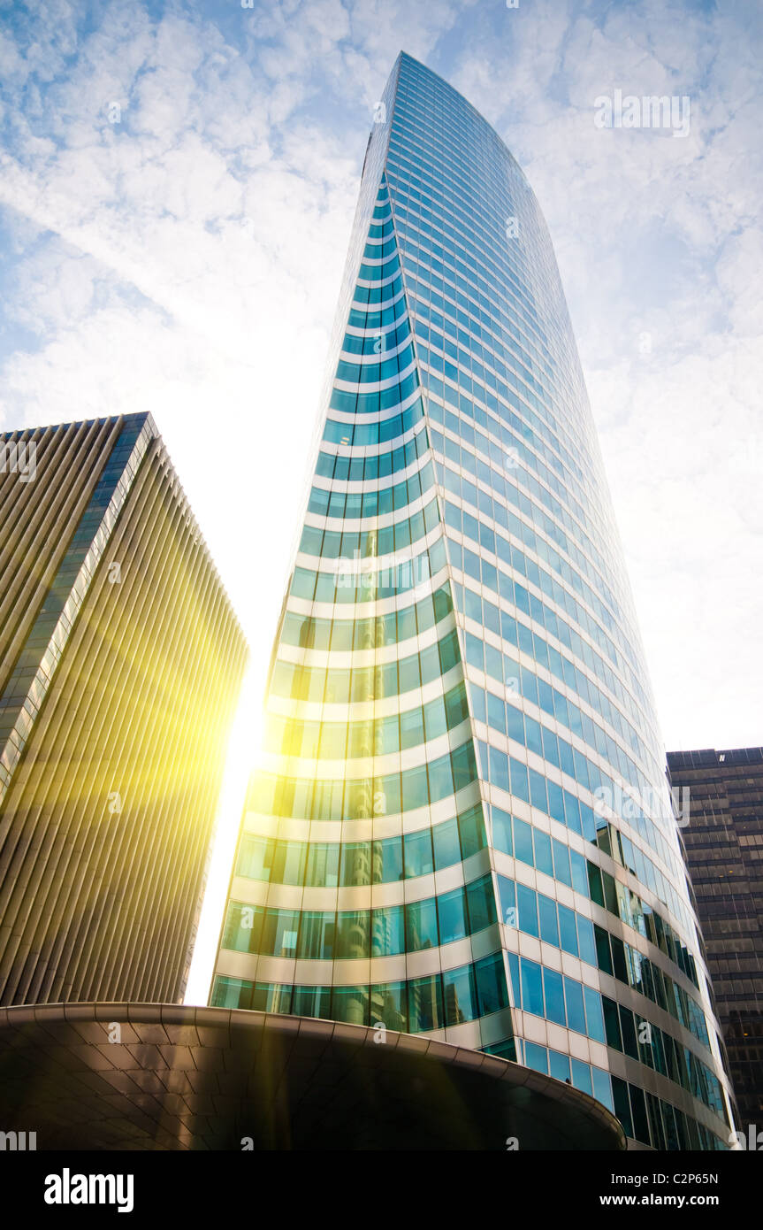 Modern buildings with sun Stock Photo - Alamy