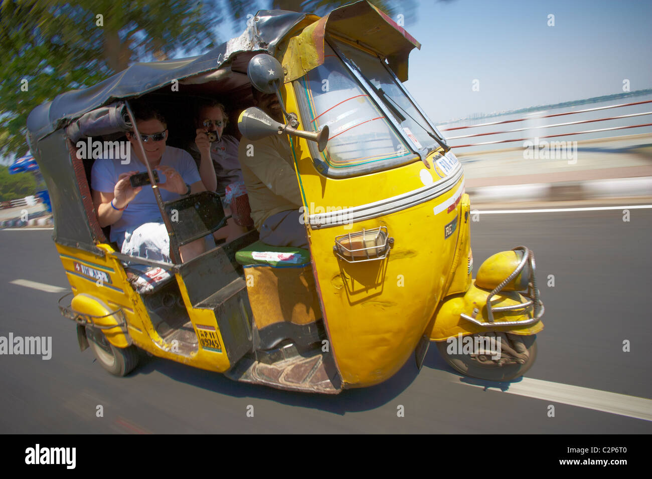 Rickshaw journey in India Stock Photo - Alamy
