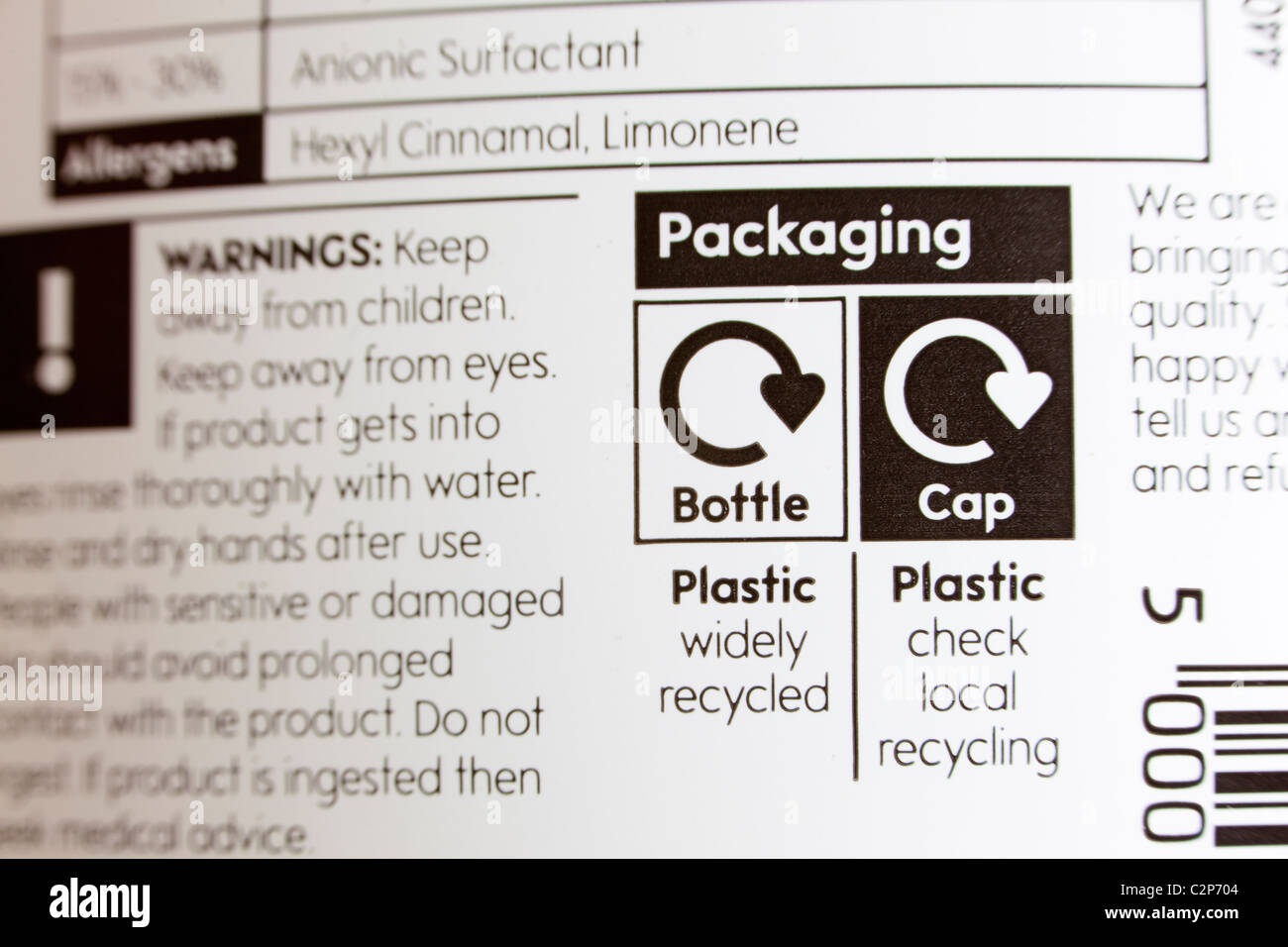 Product labelling hi-res stock photography and images - Alamy