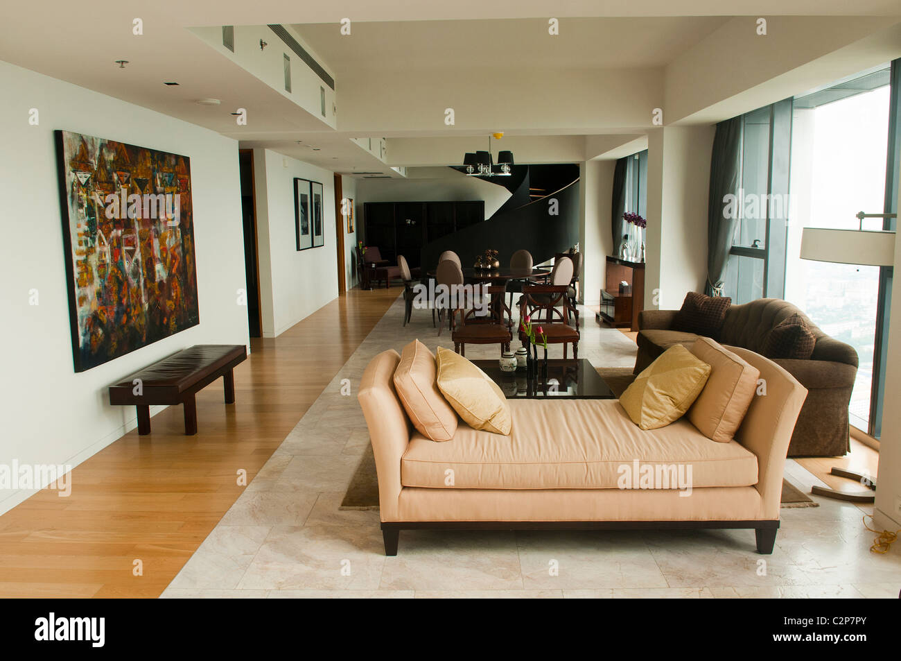 interior design and layout at a condominium in Bangkok, Thailand Stock ...