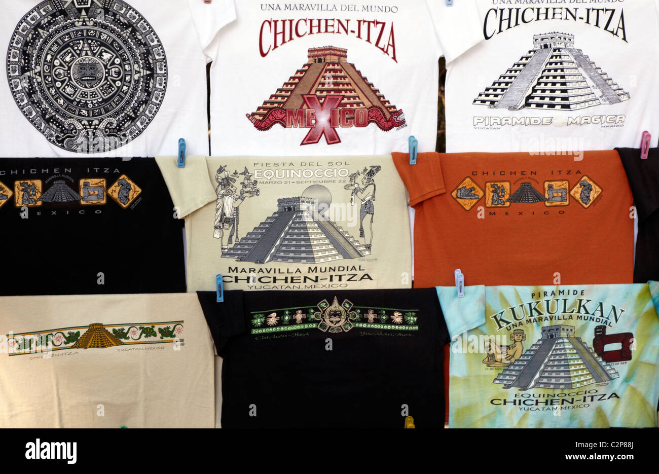 Chichen Itza Teeshirts For Sale Mexico Stock Photo - Alamy