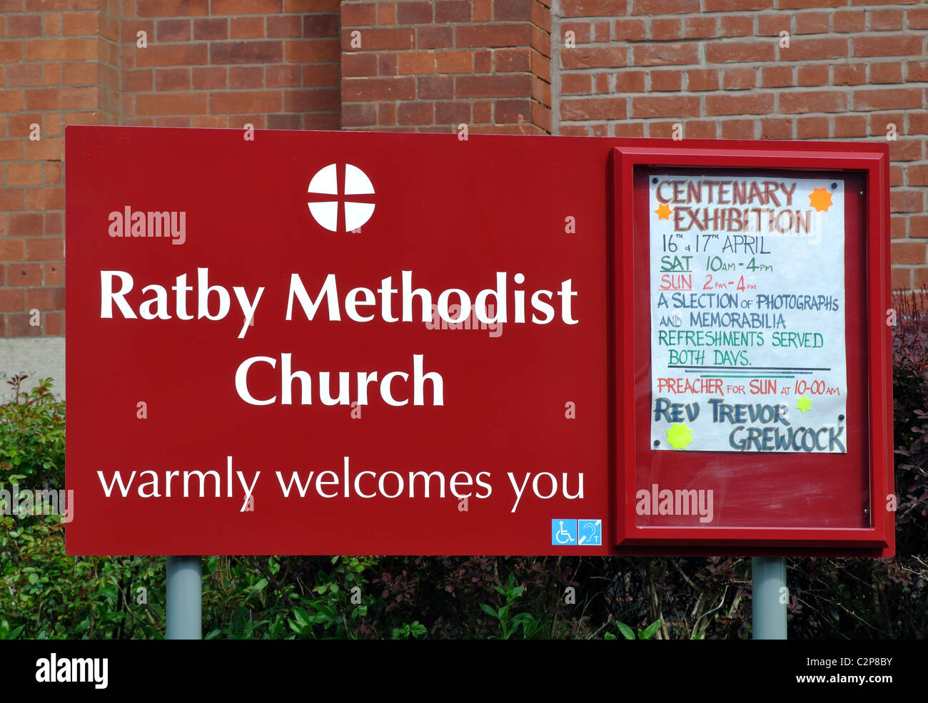 Ratby Methodist Church sign, Leicestershire, England, UK Stock Photo ...