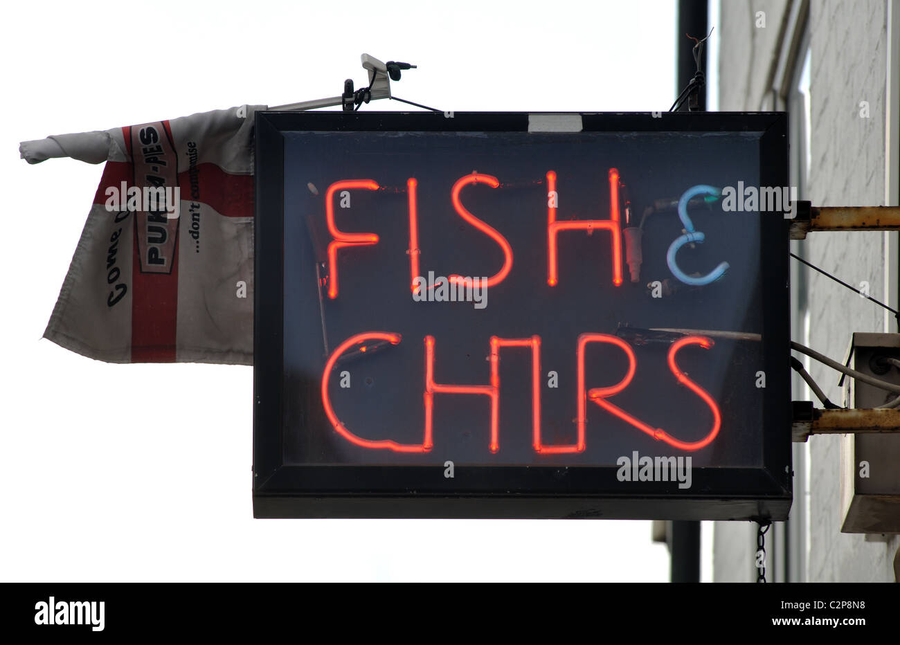 Fish and chips neon sign hi-res stock photography and images - Alamy