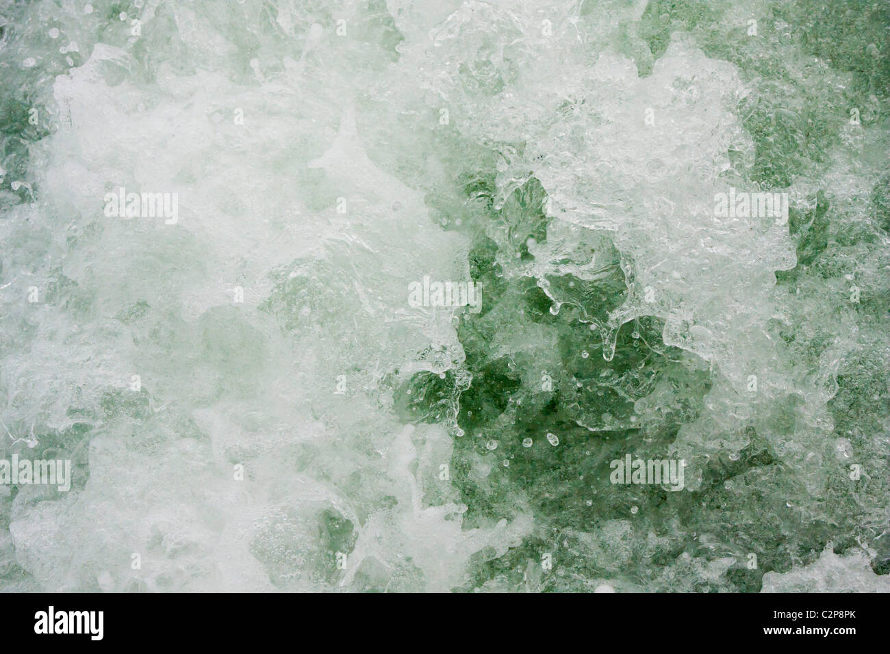 Looking down from stern of boat of roar of water from propeller Stock ...