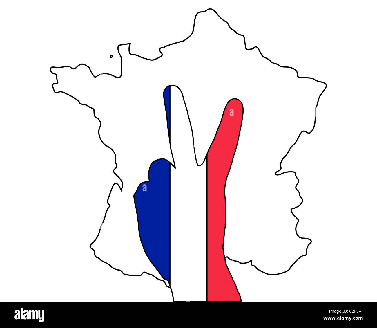 French hand signal Stock Photo - Alamy