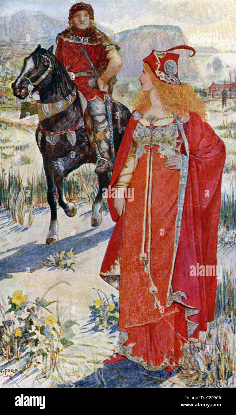 According to Scandinavian sagas, Hallgerda (right) is Hauskuld's ...