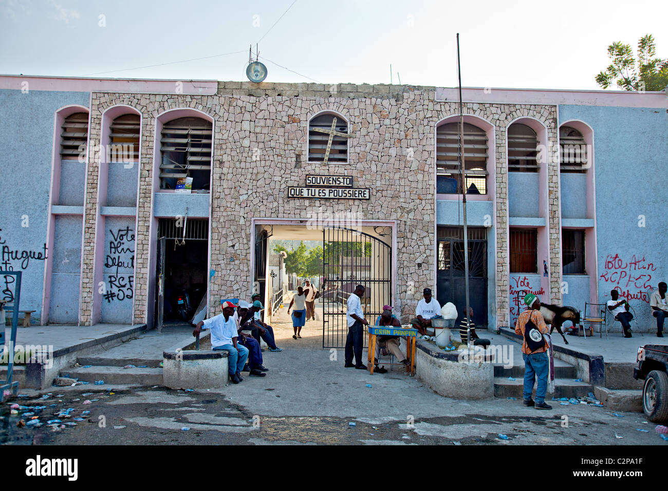 Entrance to the City cemetery, Port Au Prince, Haiti Stock Photo - Alamy
