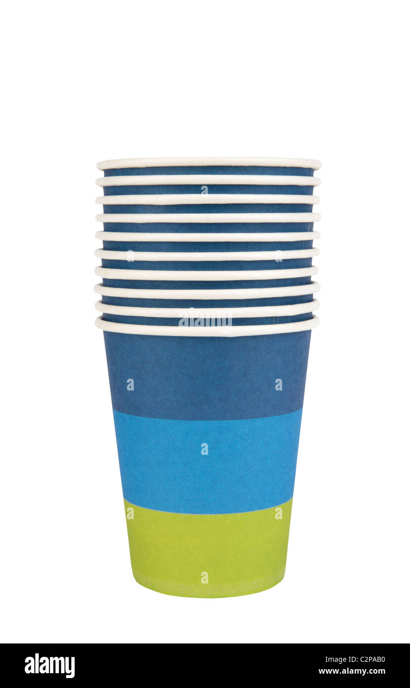 Paper cups cut out Stock Photo - Alamy