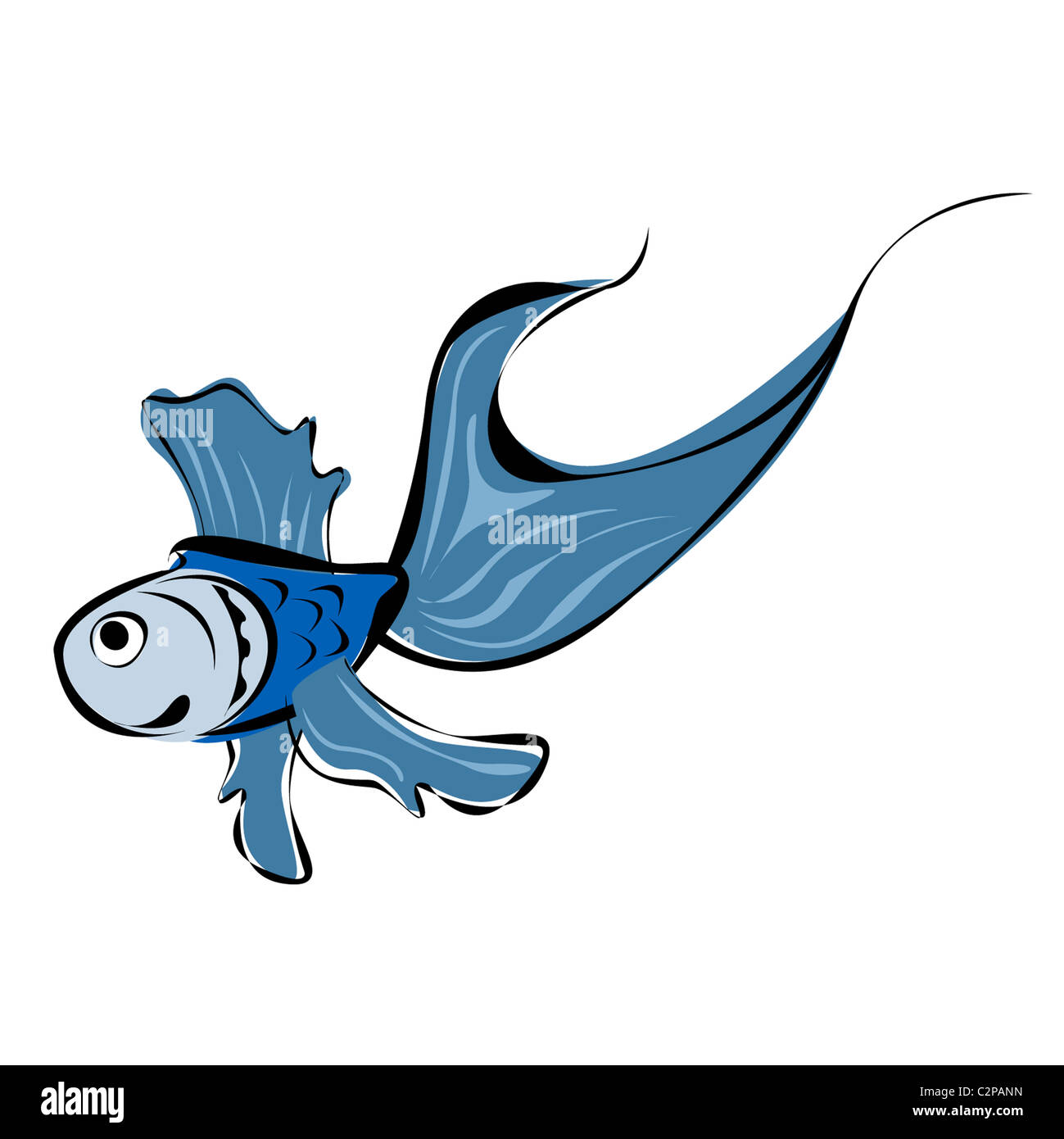 Cute blue fish Stock Photo - Alamy