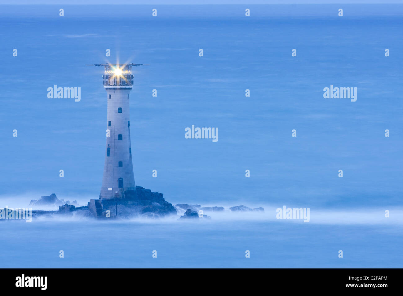 Les Hanois Lighthouse, Guernsey, UK Stock Photo - Alamy