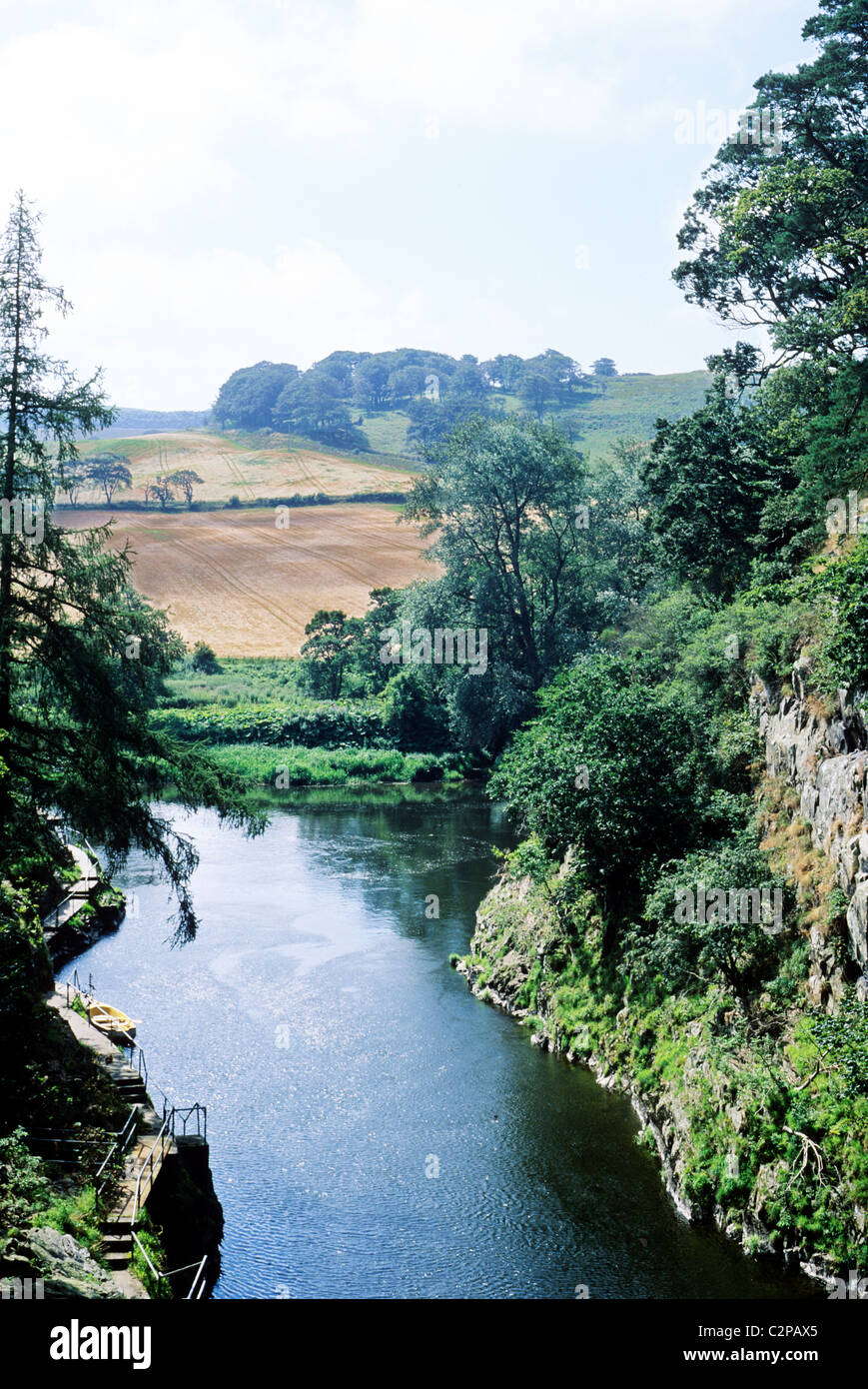 River Deveron gorge, from Bridge of Alva, Banff Scotland Scottish ...