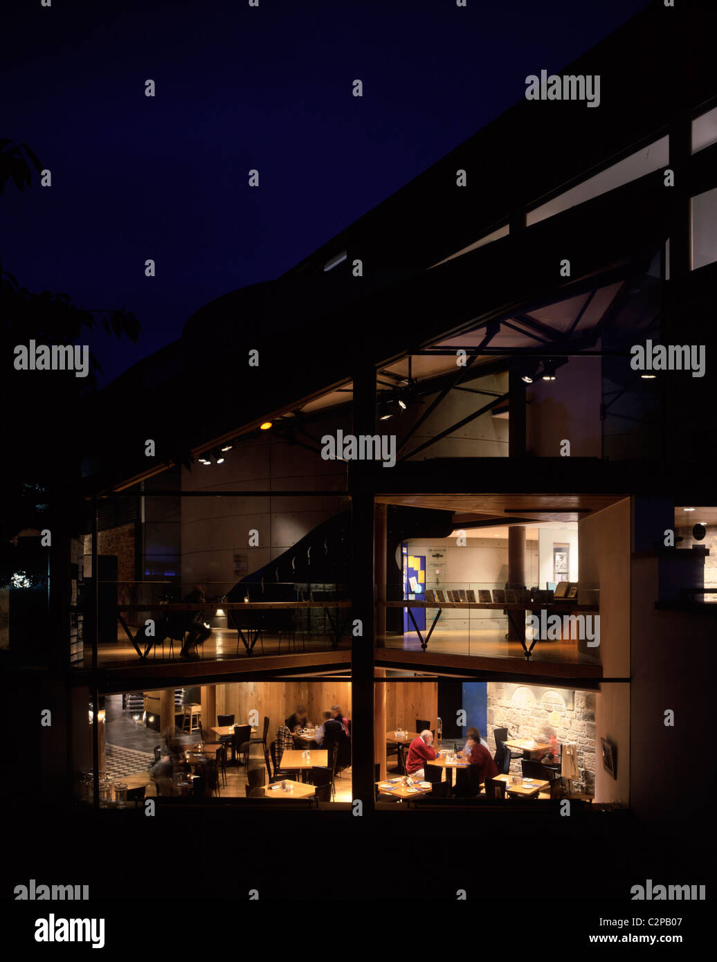 The Byre Theatre, St Andrews, Scotland. Exterior view of inside with ...