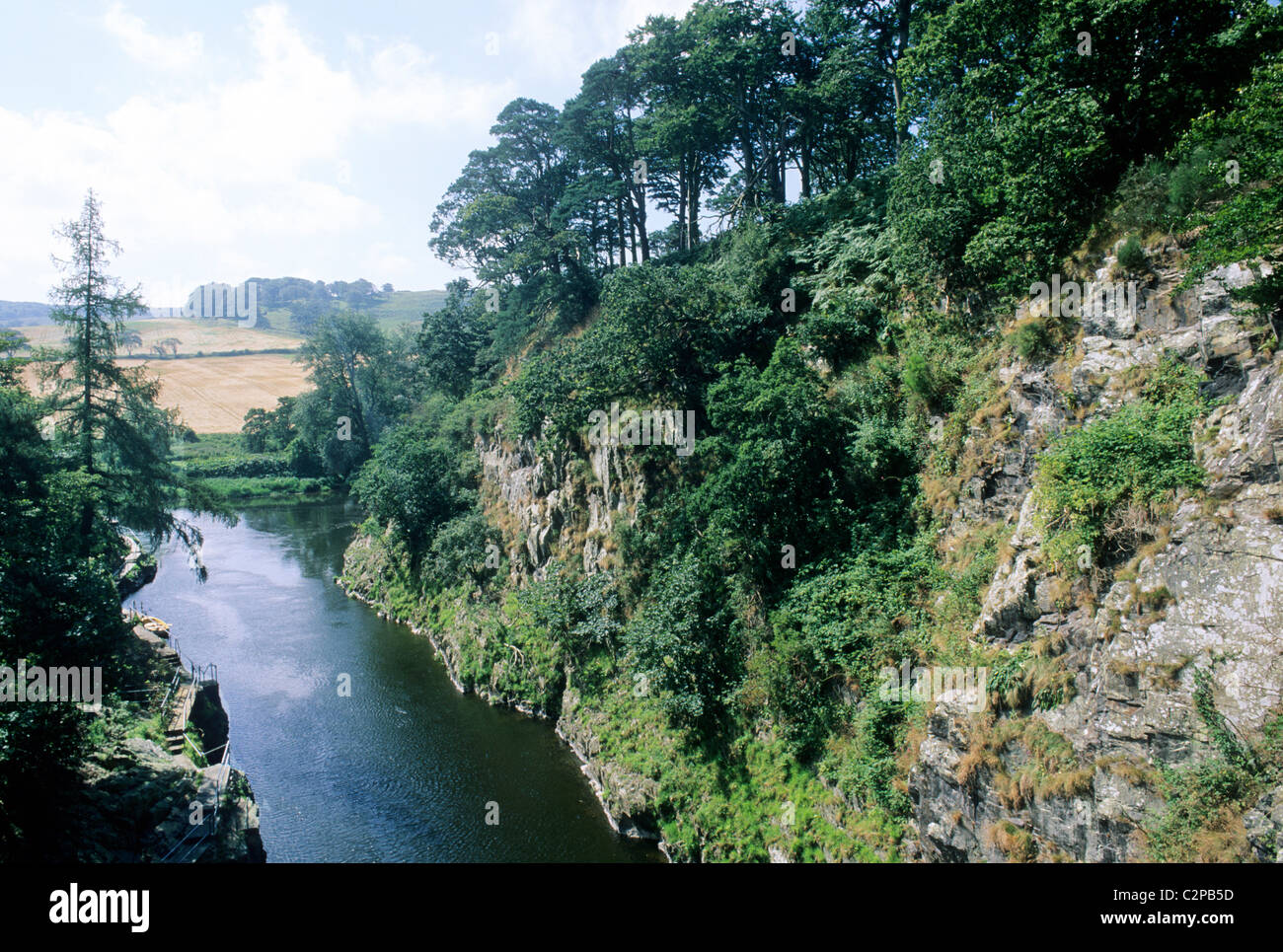 River Deveron gorge, from Bridge of Alva, Banff Scotland Scottish ...